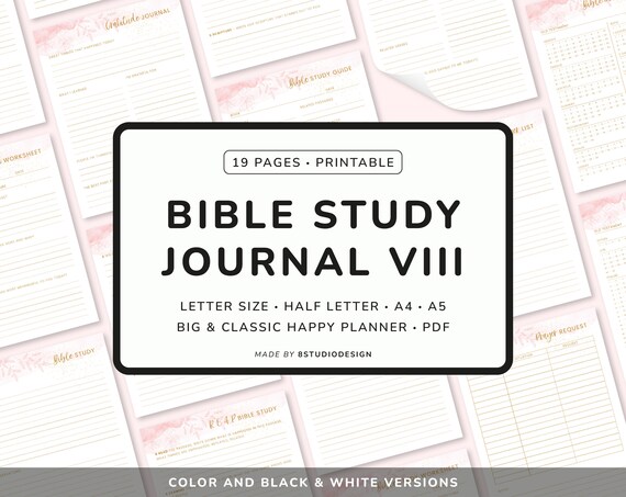 Bible Study Planner Printable Prayer Journal Christian - Etsy