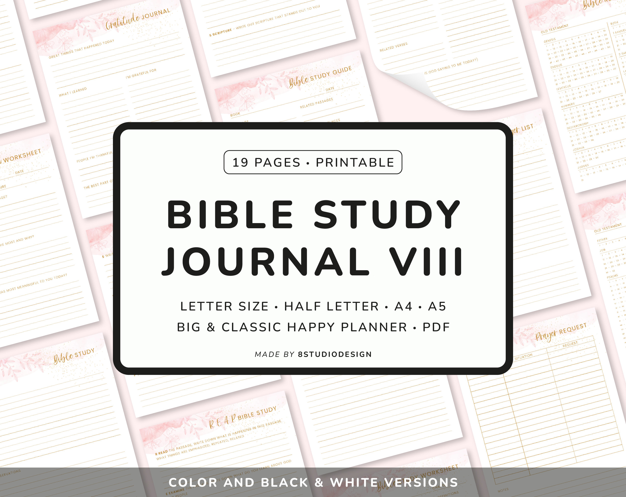 Bible Study - Planner Printable, Prayer Journal, Christian Planner ...
