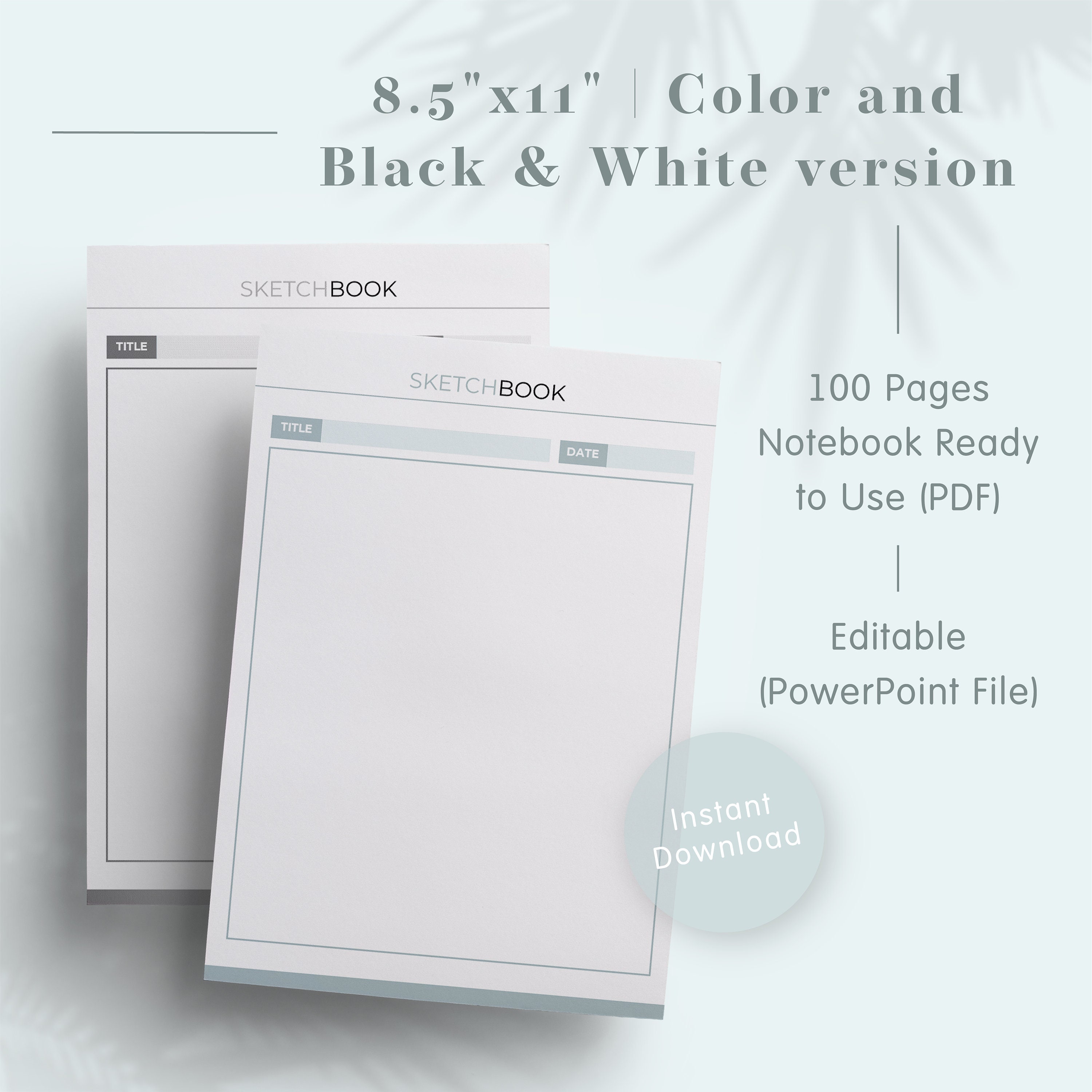 Sketchbook Printable Template KDP Interiors Editable, Printable PDF ...