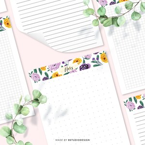 Weekly Planner Printable Floral - Weekly Schedule, to Do List, Undated ...