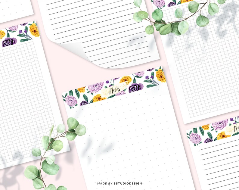 Weekly Planner Printable Floral - Weekly Schedule, to Do List, Undated ...