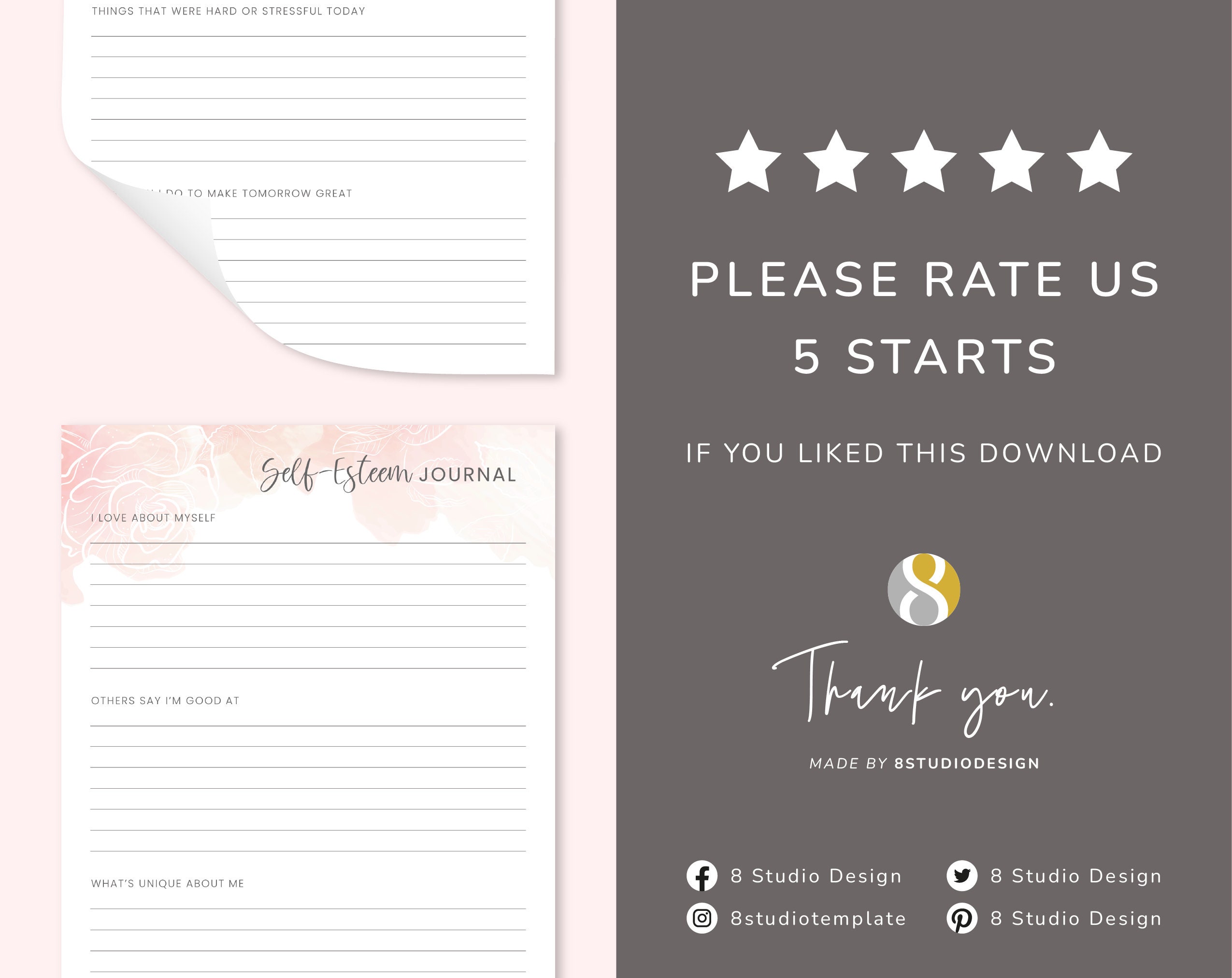 Self Love Journal - Planner Printable, Wellness Journal, Self Care ...