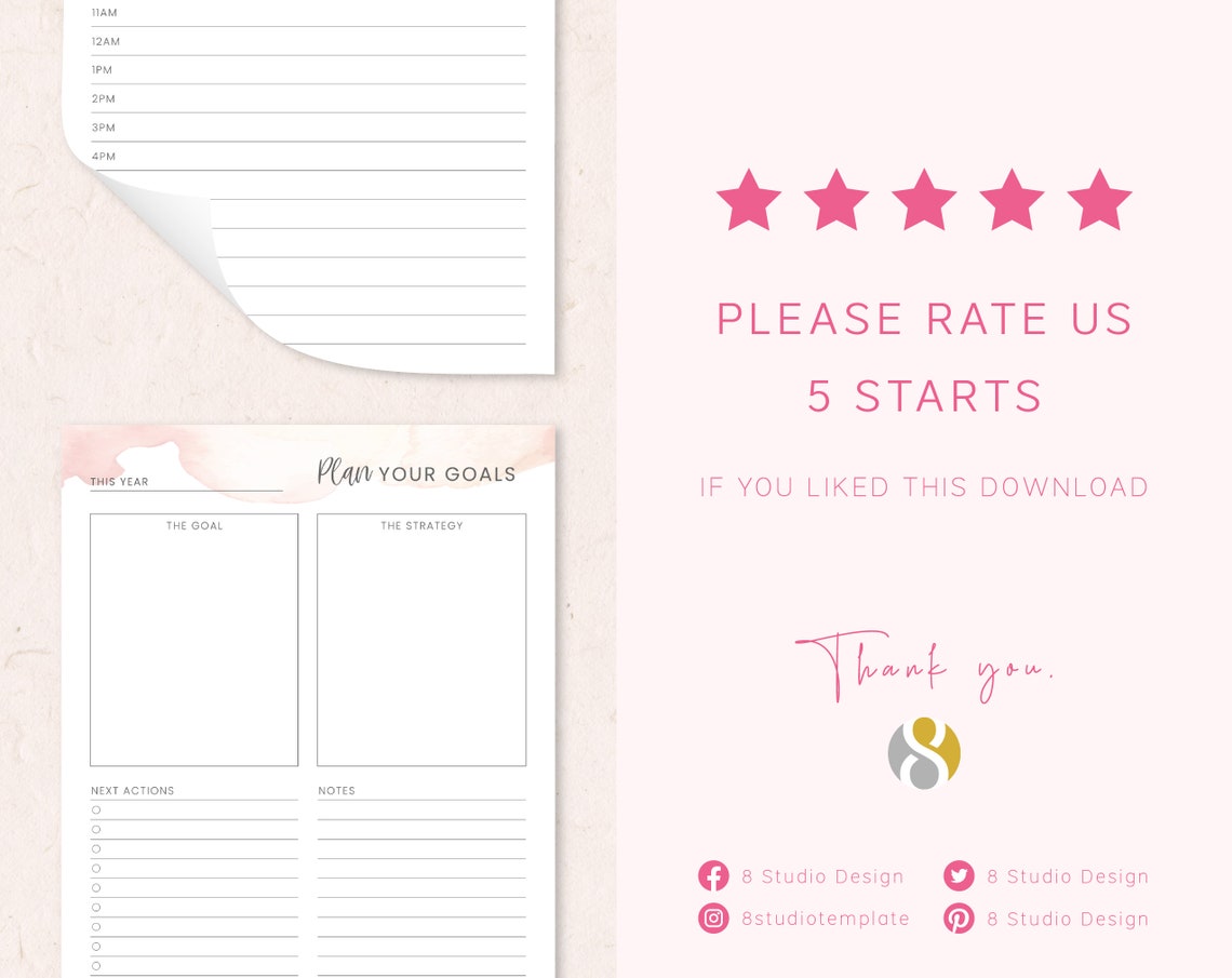 Goal Planner Planner Printable Goal Digger Goal Tracker | Etsy