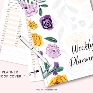 Weekly Planner Printable Floral - Weekly Schedule, to Do List, Undated ...