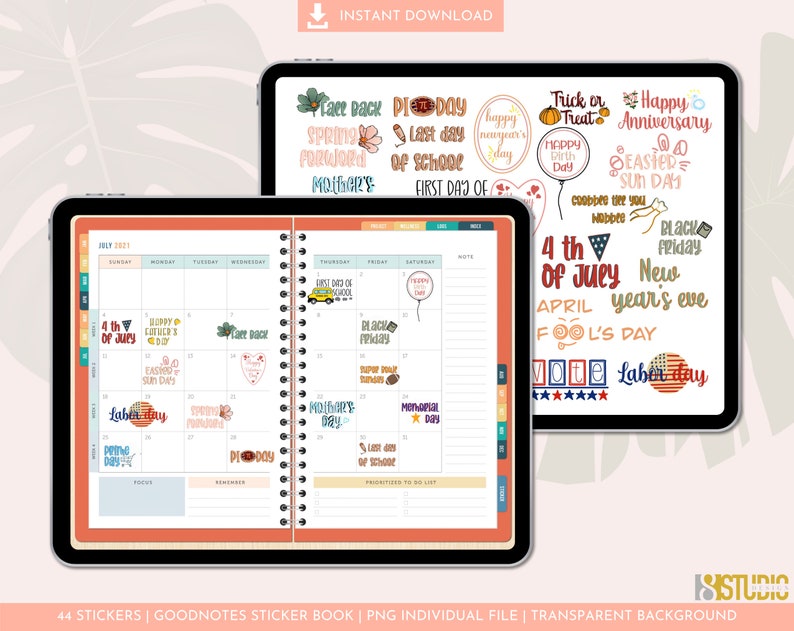 Holiday Digital Planner Stickers Digital Stickers for - Etsy