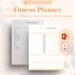 Fitness Planner Template KDP Interiors Editable, Printable PDF ...