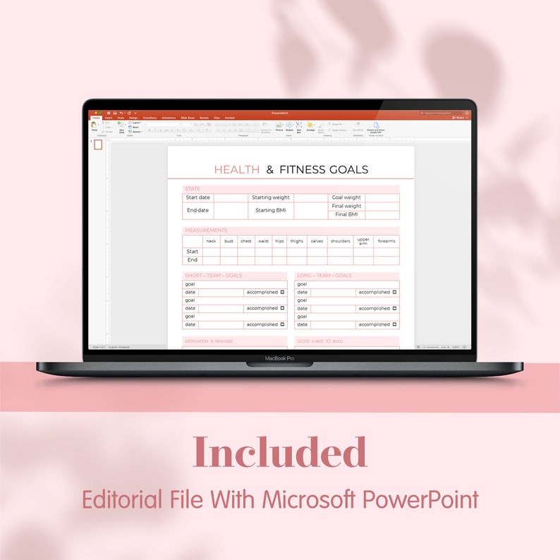 Health and Fitness Goals Planner Template KDP Interiors Editable ...