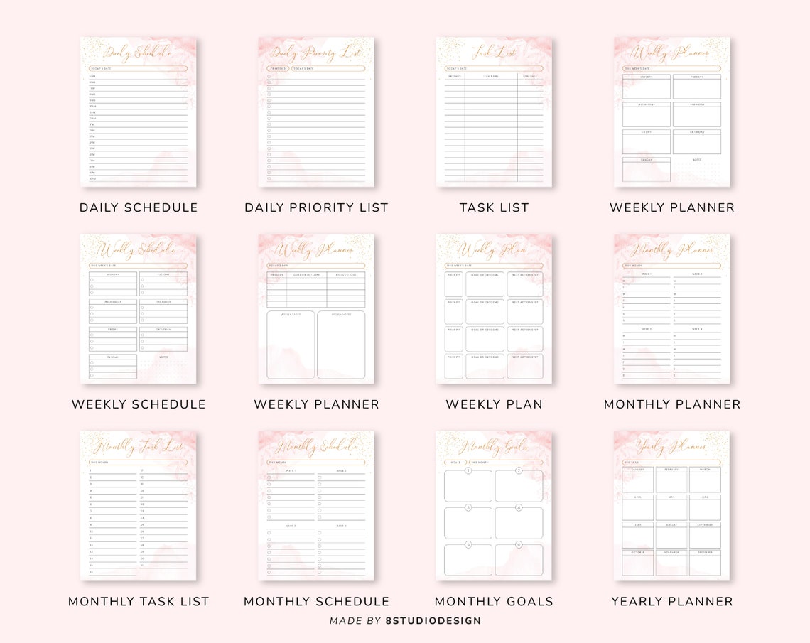 Goal Planner Insert - Planner Printable, Goal Tracker, Goal Setting ...