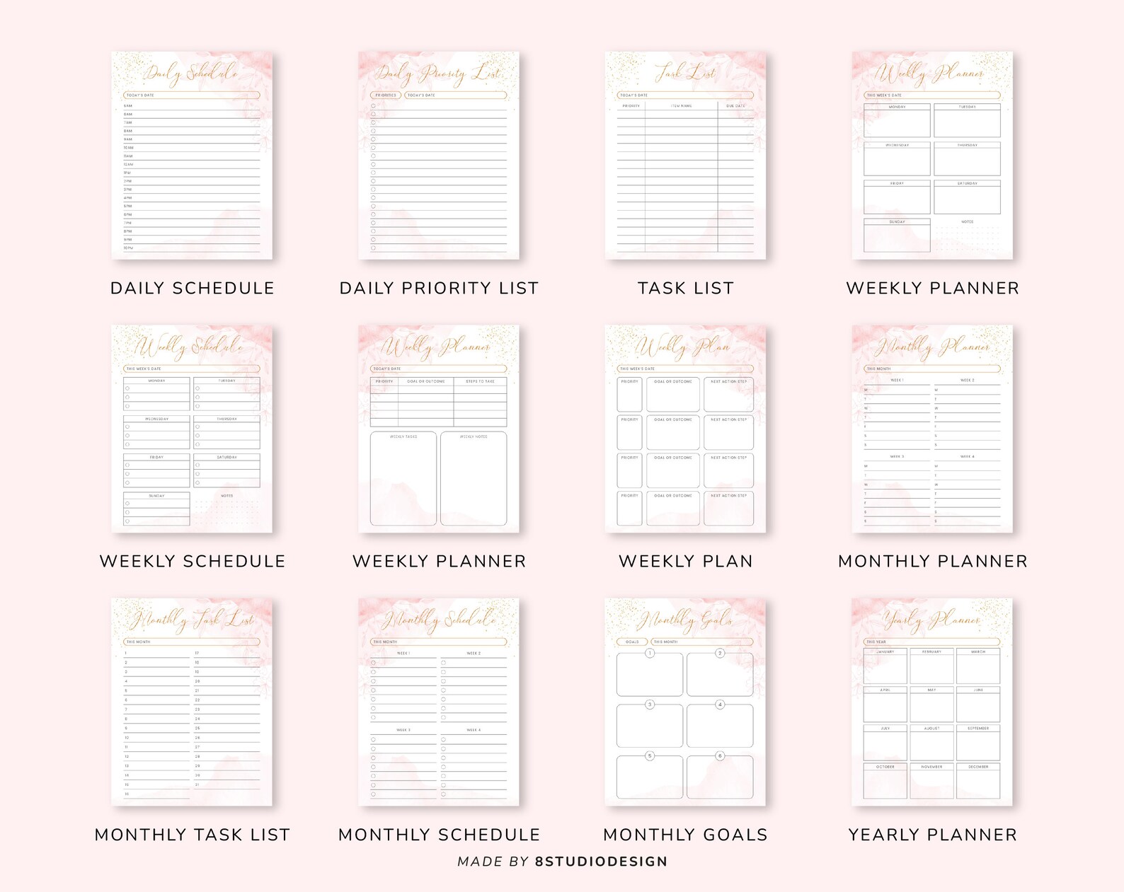 Goal Planner Insert - Planner Printable, Goal Tracker, Goal Setting ...