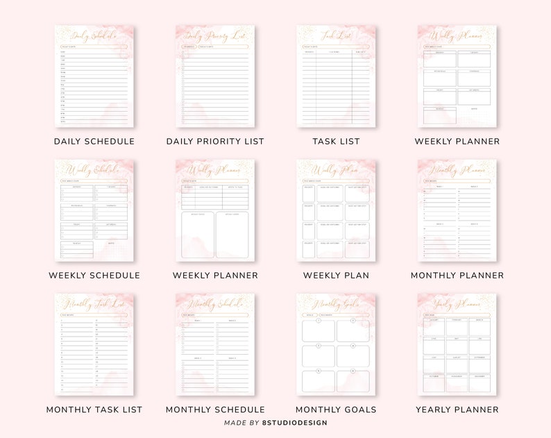 Goal Planner Insert - Planner Printable, Goal Tracker, Goal Setting ...