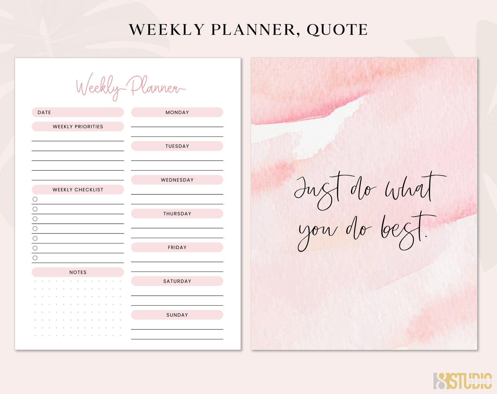 Weekly Planner Template Planner Printable Weekly To Do | Etsy