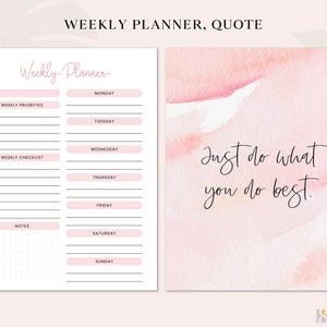 Weekly Planner Template Planner Printable Weekly To Do | Etsy