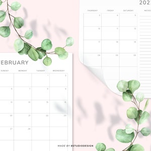 2022 Monthly Planner Printable, Dated Month on 2 Pages, Monthly ...
