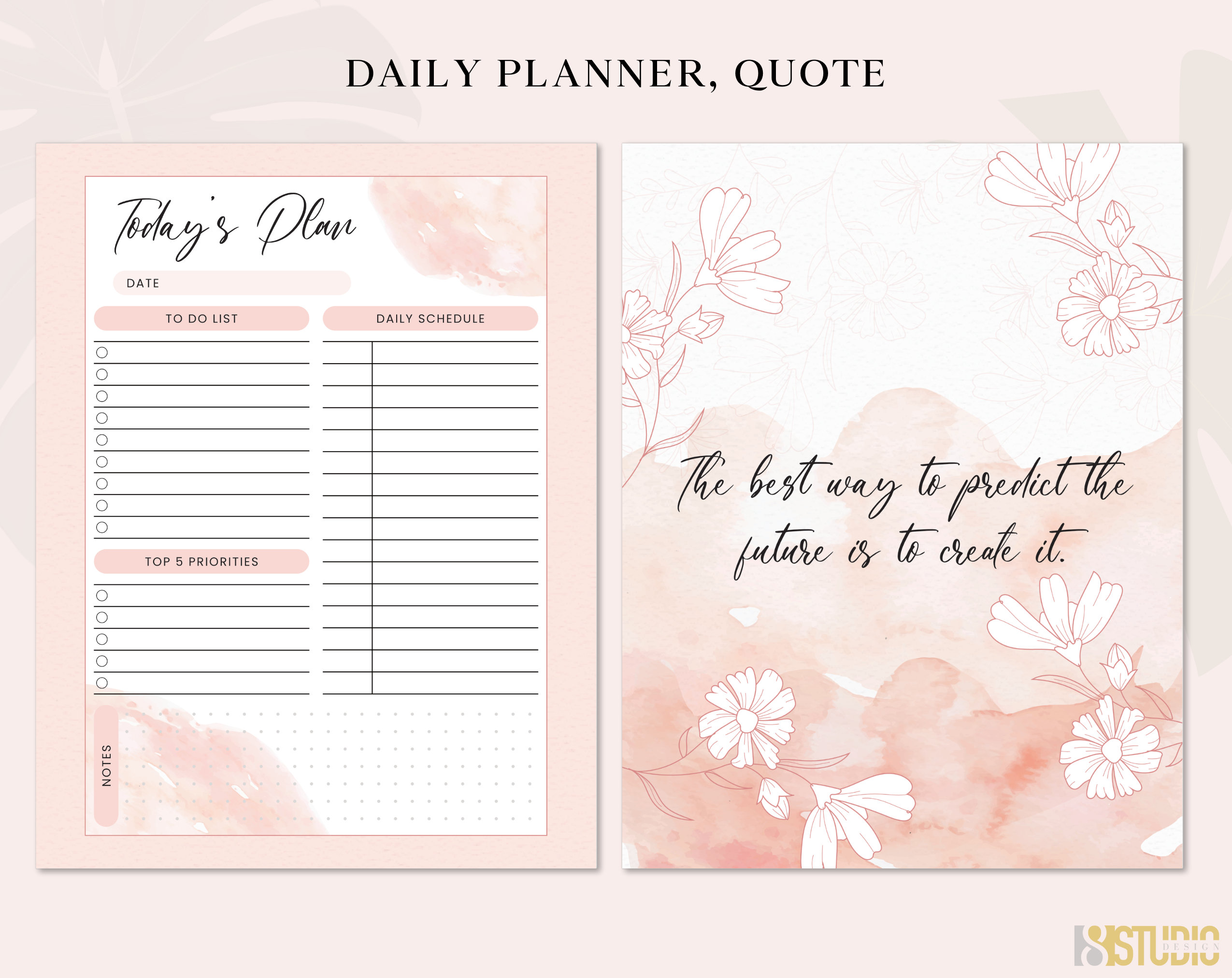 Daily Planner Template Planner Printable To Do List Day | Etsy