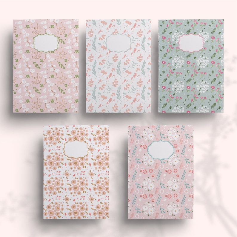 Paperback Book Cover 1 | 6x9+8.5x11 100pages | Digital Pattern Notebook ...