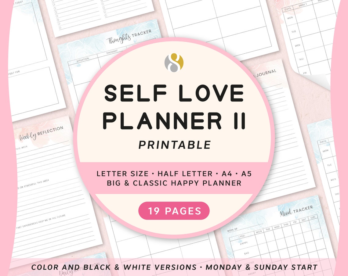 Self Love Journal Planner Printable Wellness Journal Self | Etsy