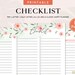 Checklist Template Planner Printable, Daily Planner, Task List, Daily ...