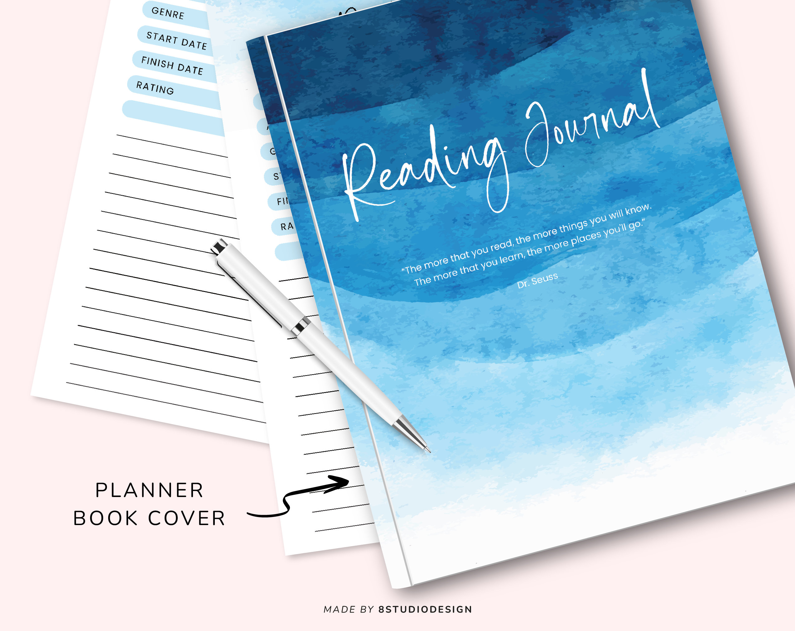 Reading Journal - Planner Printable, Reading Log, Reading Tracker ...