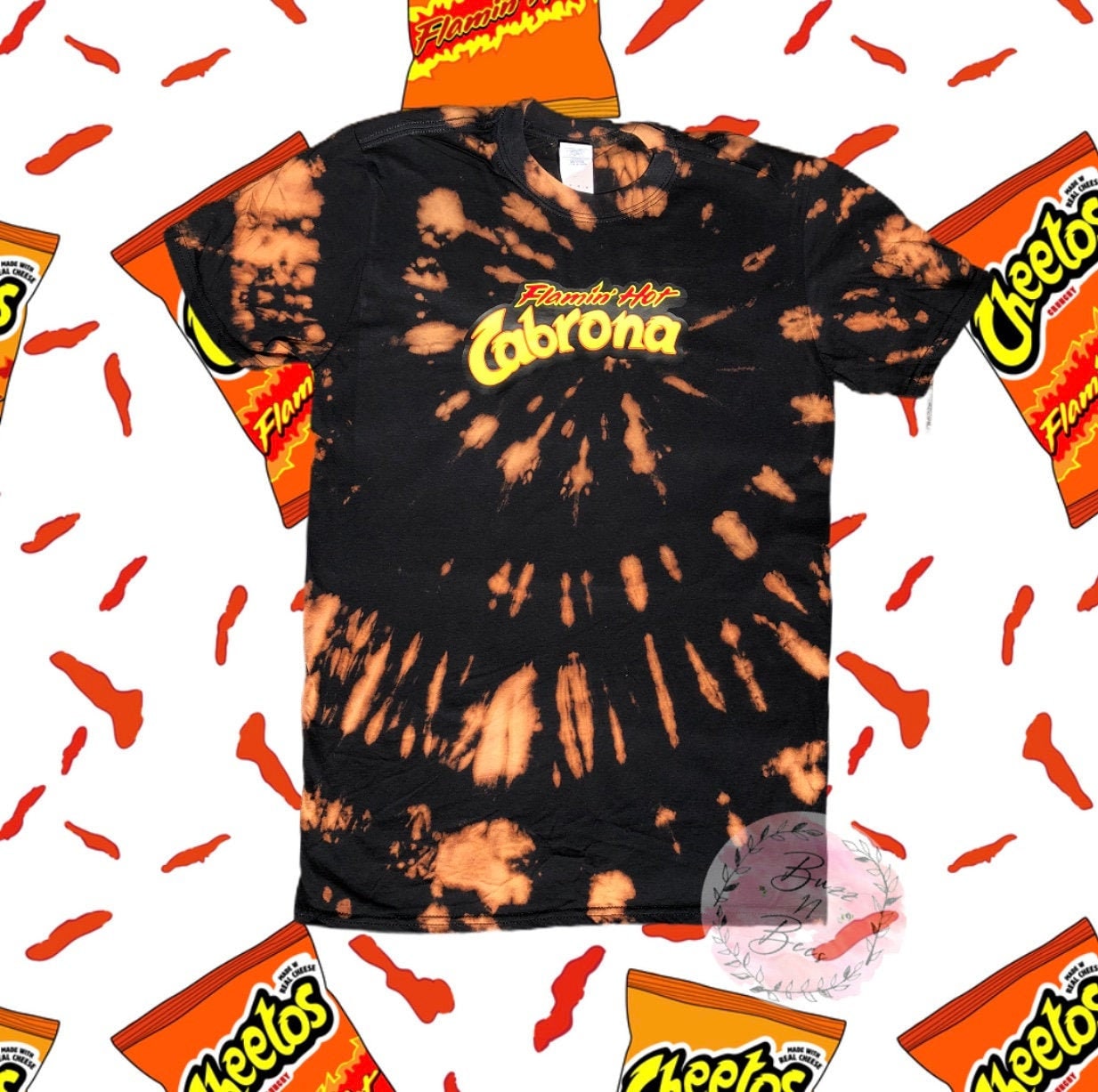 Flamin' Hot Cabrona Bleached Shirt/hot Cheeto Shirt/latina/hot Latina ...