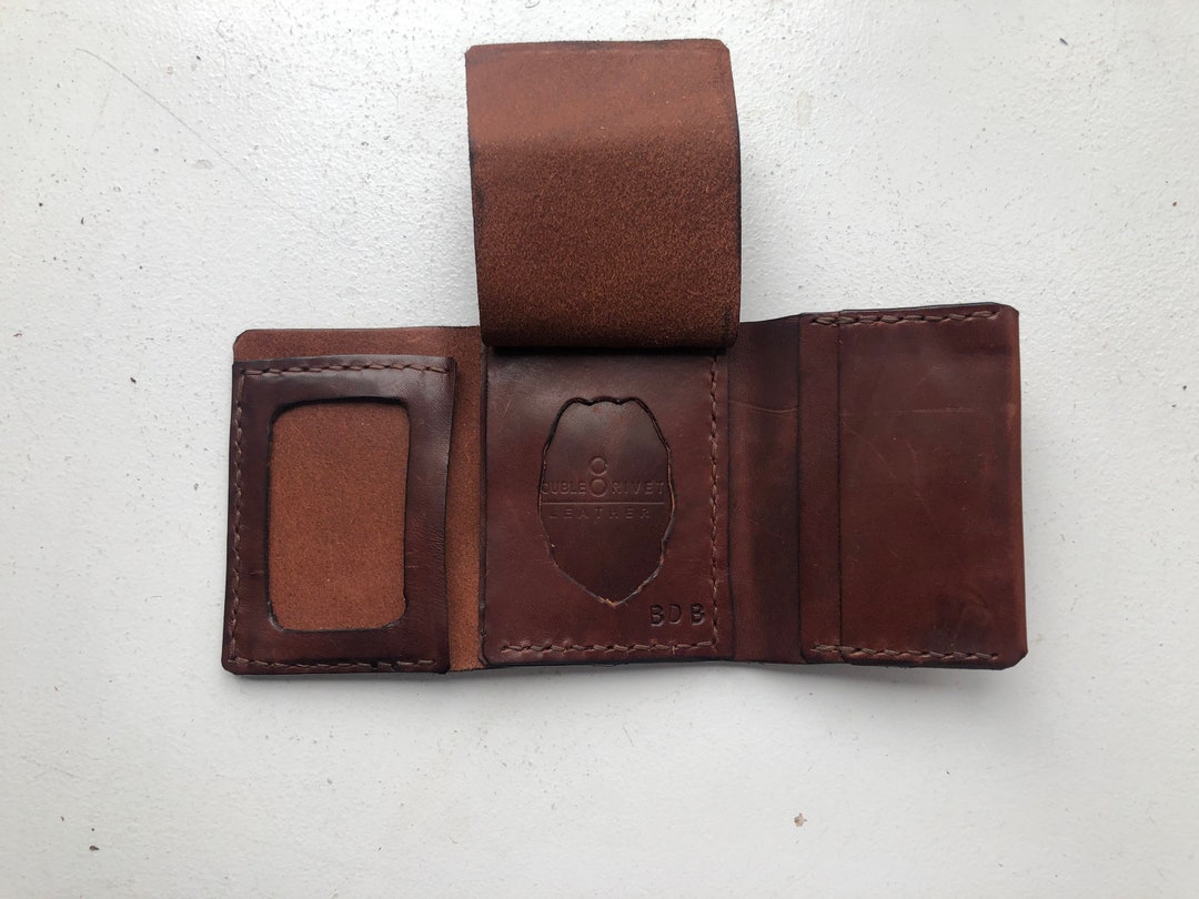 Returned, Embossed Trifold Full Grain Leather Police Shield Badge ...