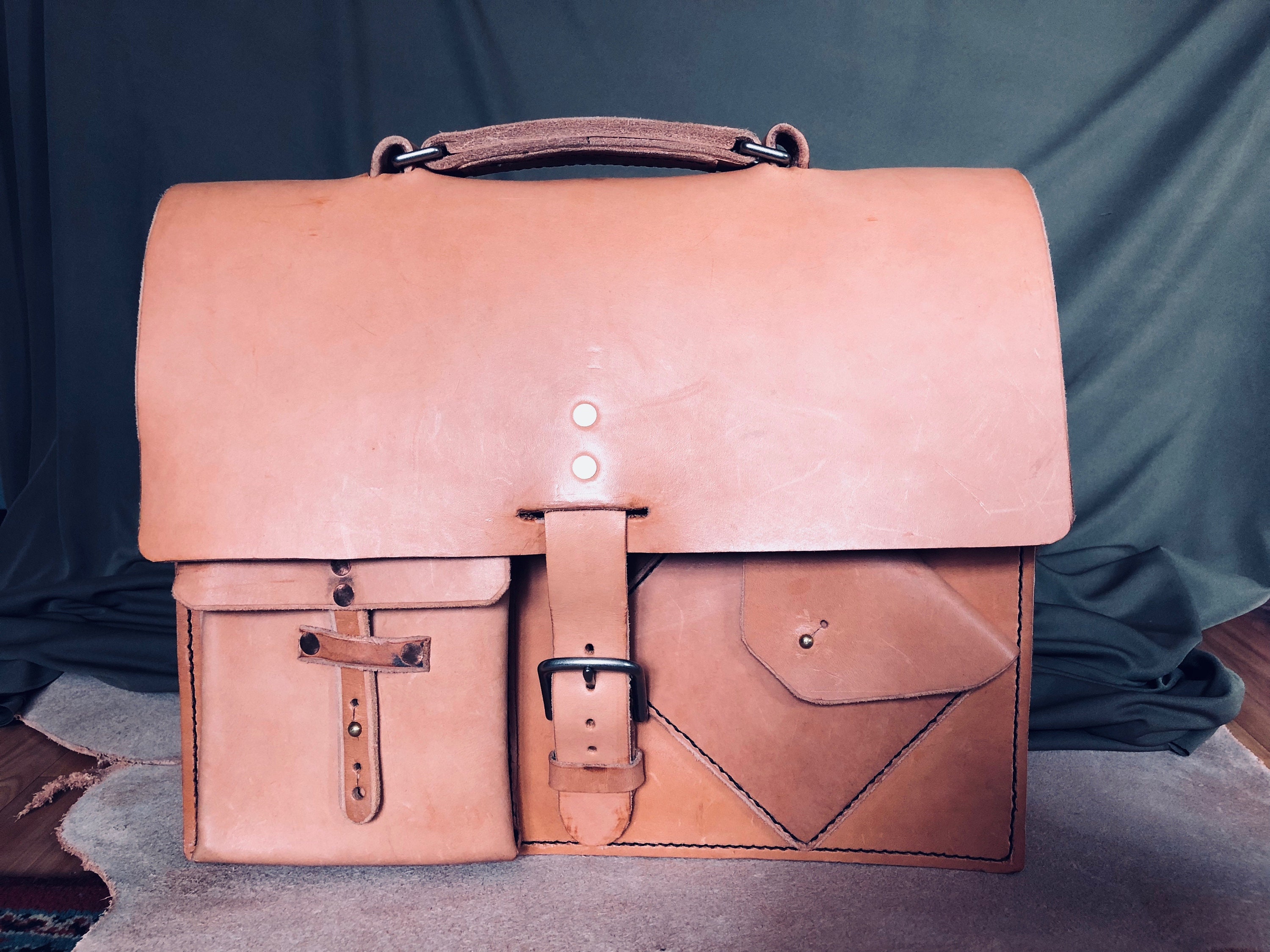 Standard Classic Briefcase with Slant Pocket | Etsy