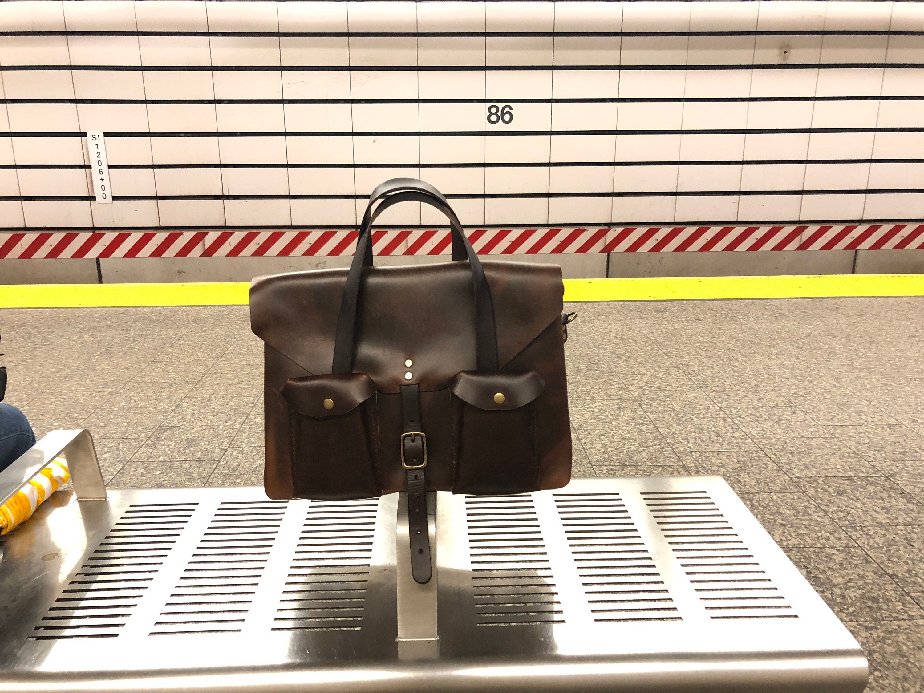 The All American Leather Field Briefcase - Etsy