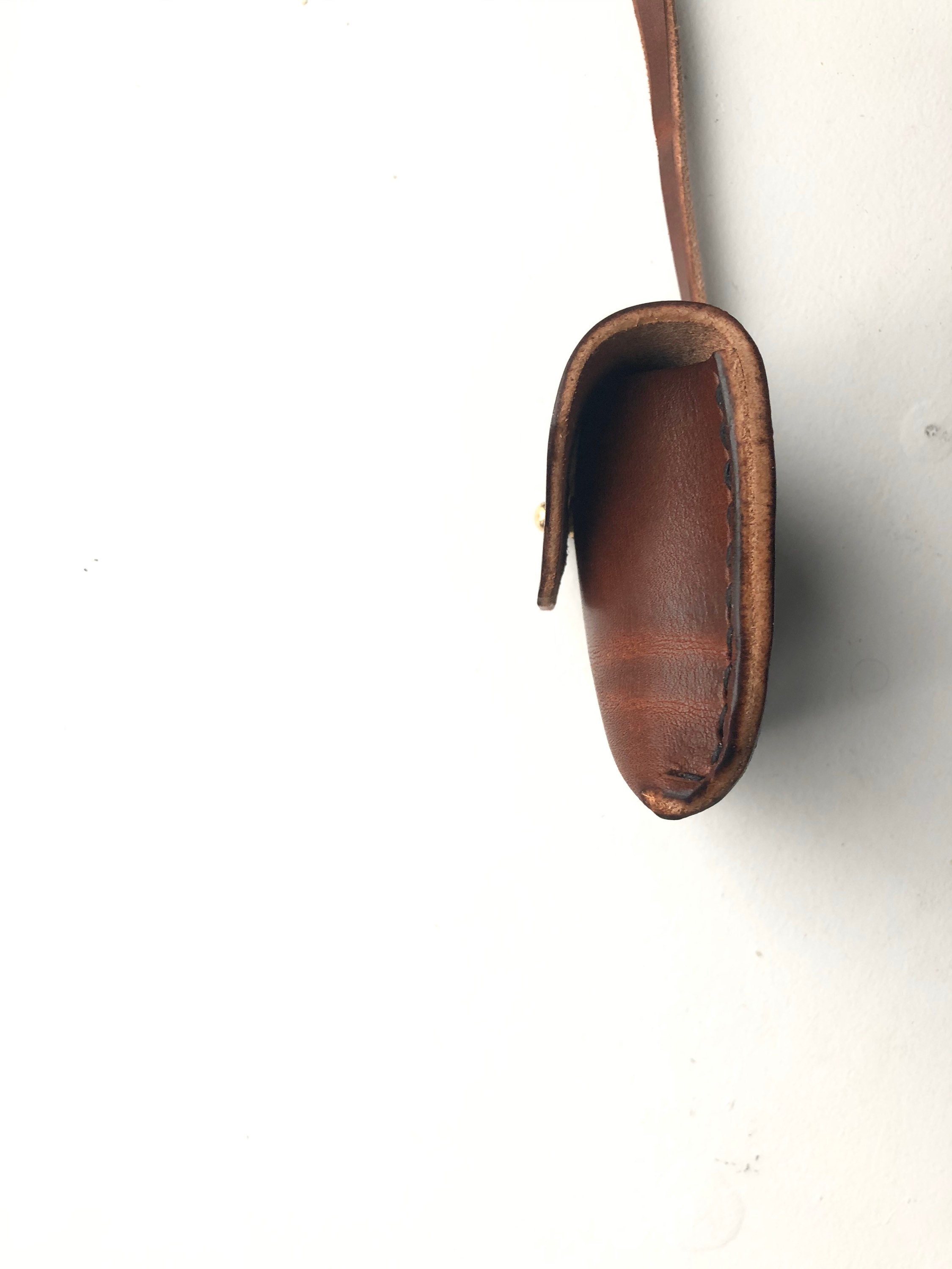 Coin Pouch in Full Grain Leather With Lanyard Attachment - Etsy