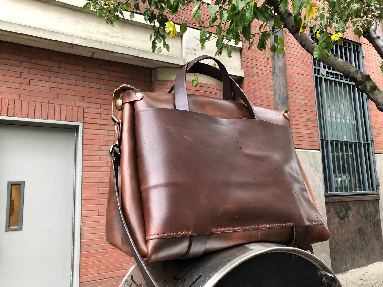 The All American Leather Field Briefcase - Etsy