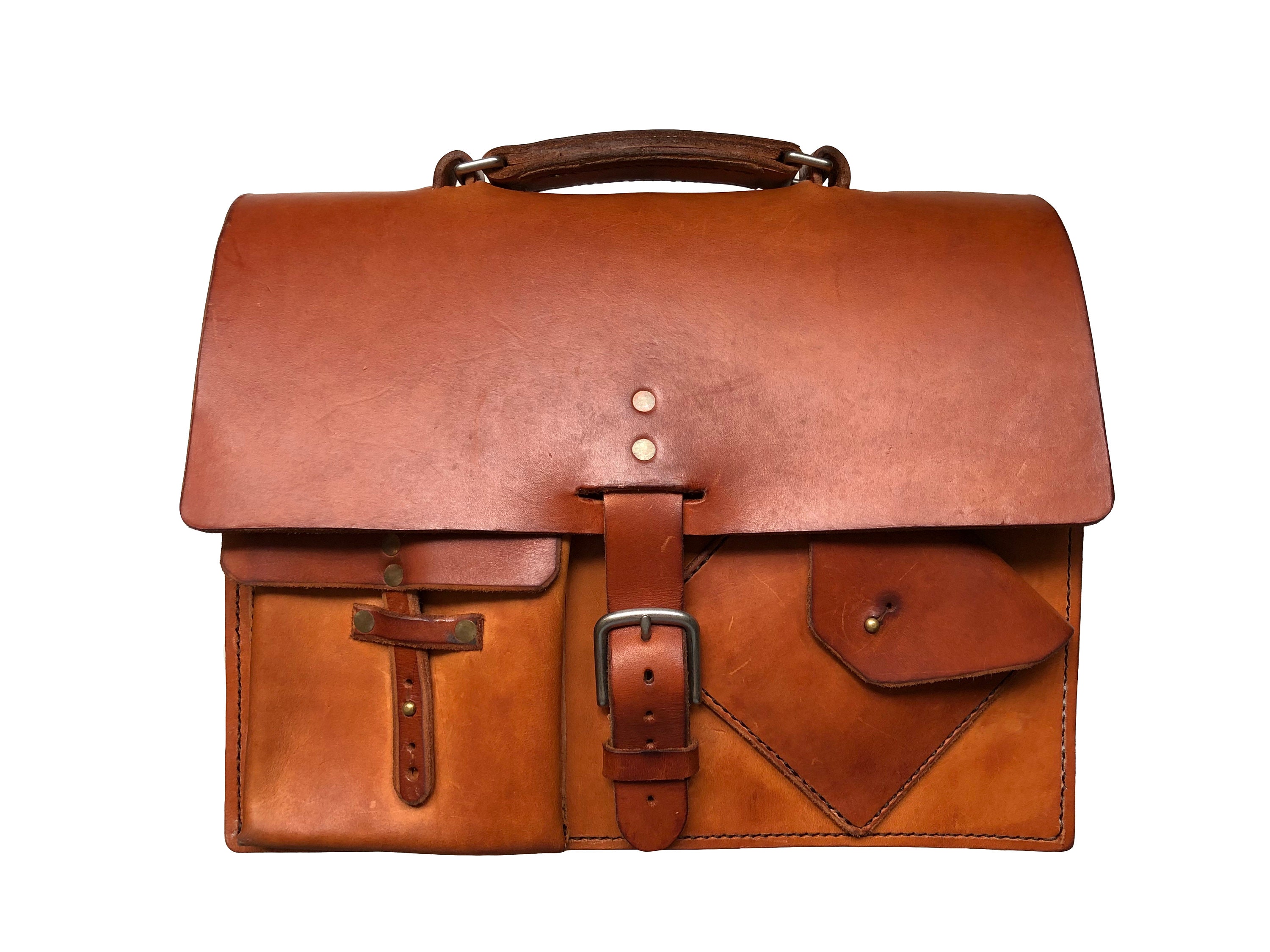 Standard Classic Briefcase With Slant Pocket - Etsy