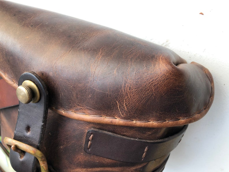 Men's Small Masculine Leather Satchel Bag With MOLLE for - Etsy