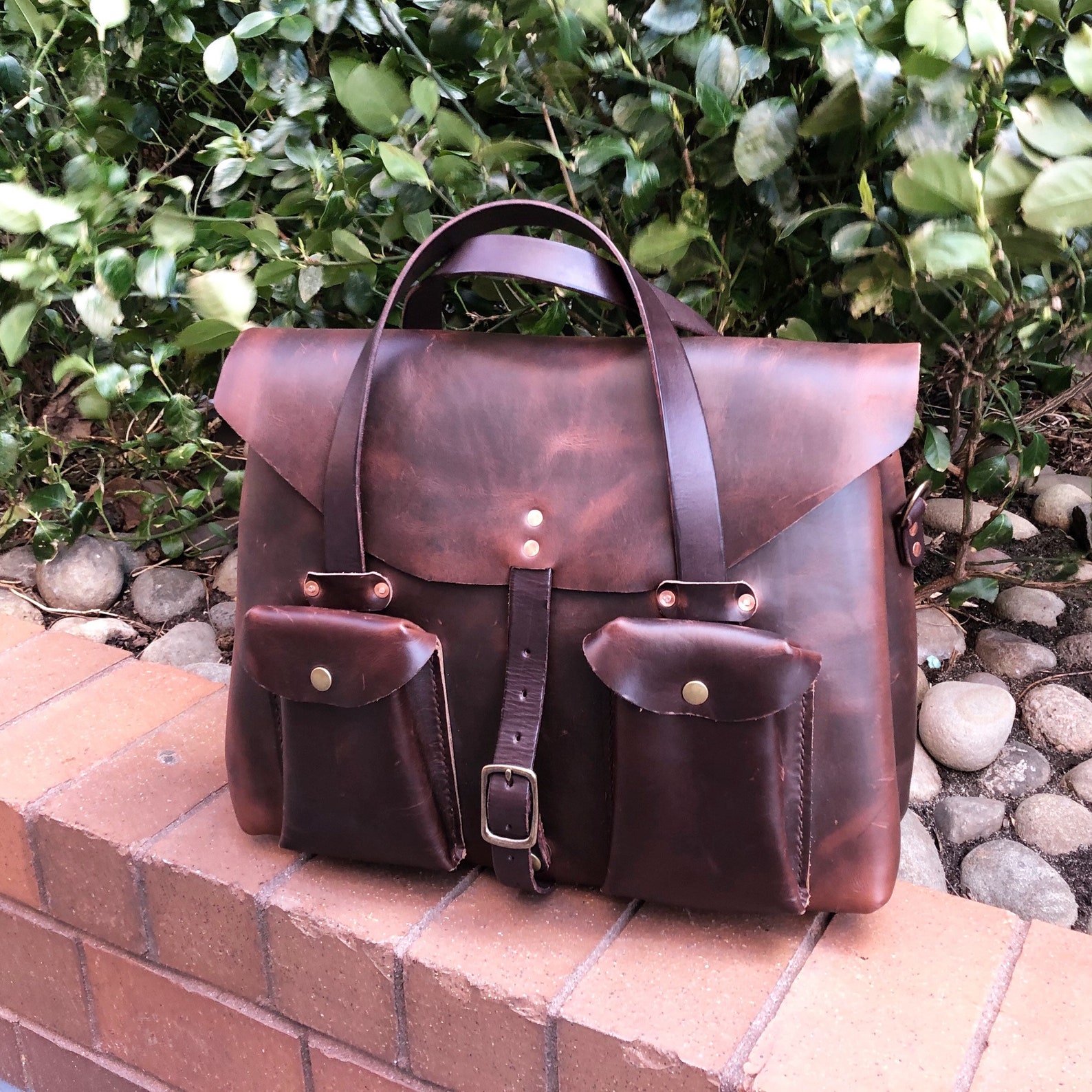 The All American Leather Field Briefcase - Etsy