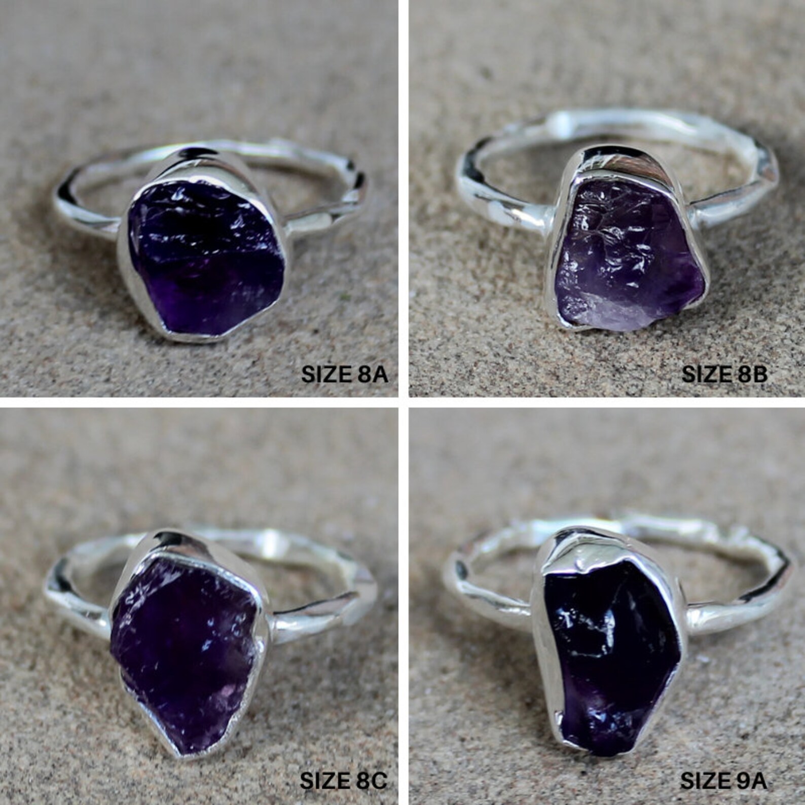 925 Solid Sterling Silver Raw Rough Cut Semi Precious Natural - Etsy