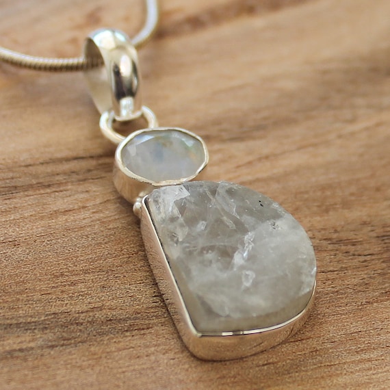 925 Solid Sterling Silver Raw Rough Cut Semi Precious Natural - Etsy
