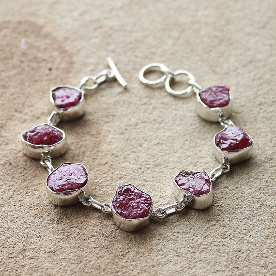 925 Solid Sterling Silver Raw Rough Cut Semi Precious Natural | Etsy