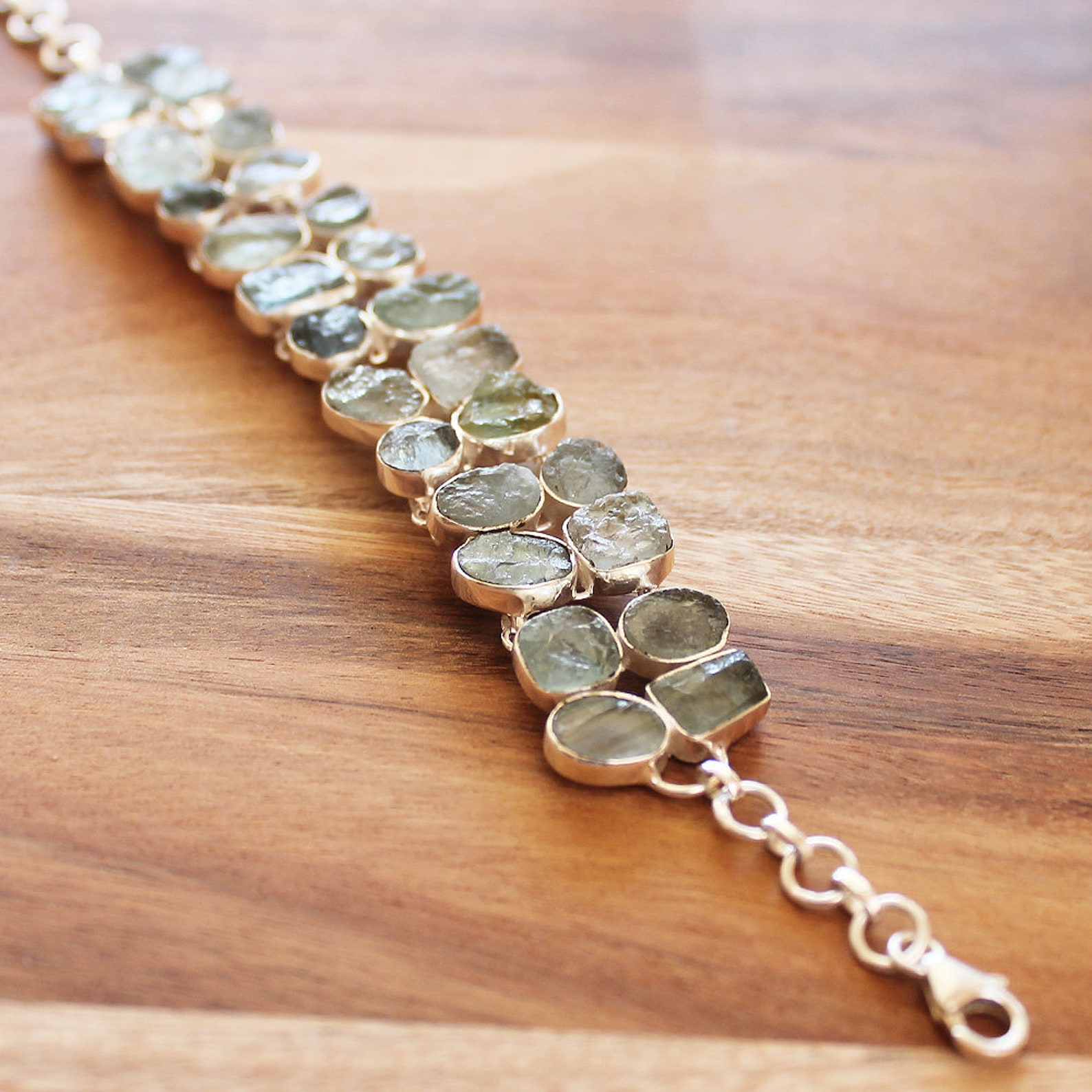 925 Solid Sterling Silver Raw Rough Cut Semi Precious Natural - Etsy