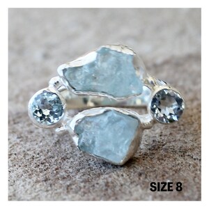 925 Solid Sterling Silver Raw Rough Cut Semi Precious Natural | Etsy