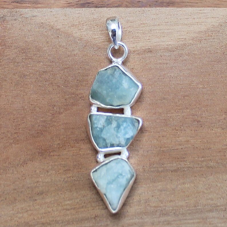925 Solid Sterling Silver Raw Rough Cut Semi Precious Natural - Etsy