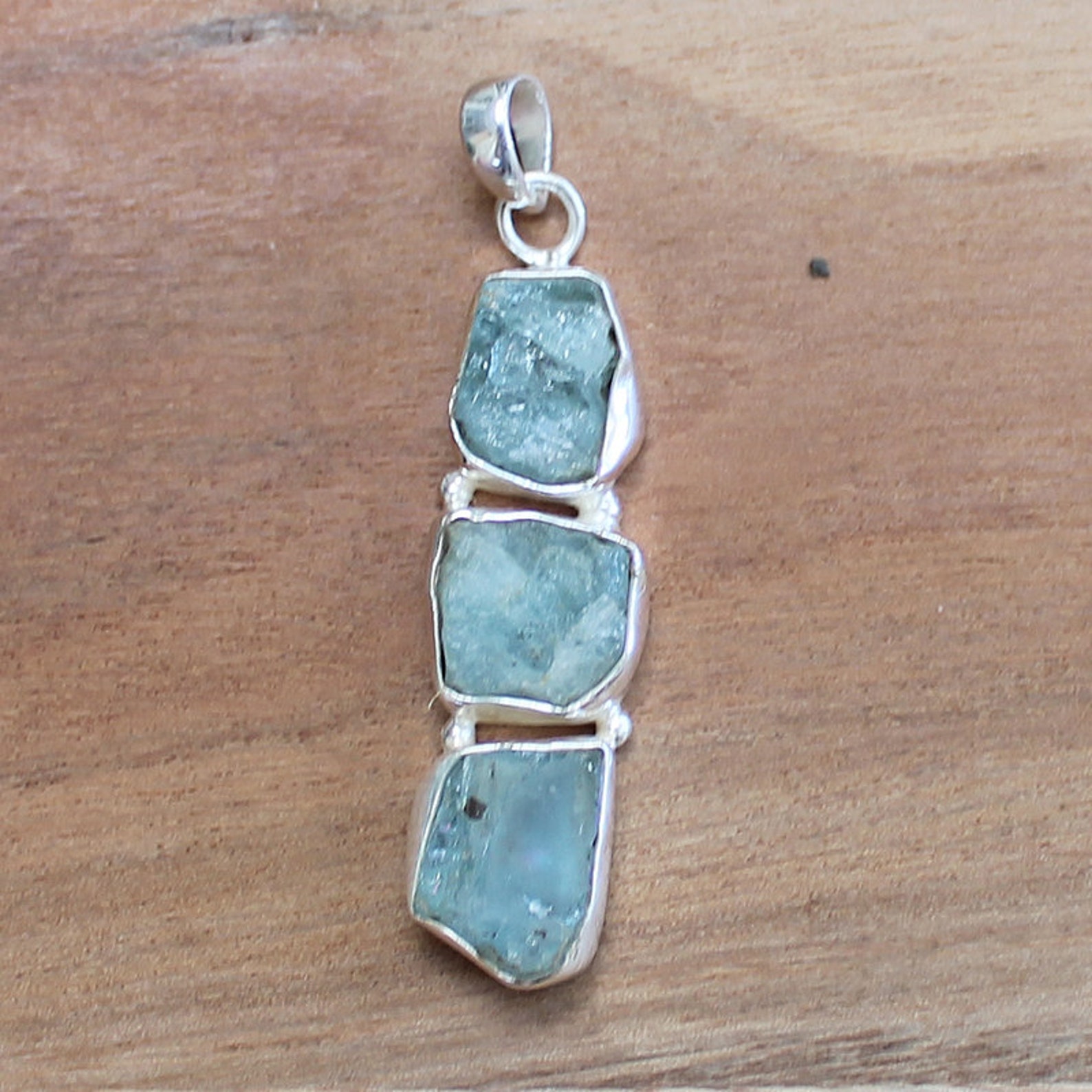 925 Solid Sterling Silver Raw Rough Cut Semi Precious Natural - Etsy