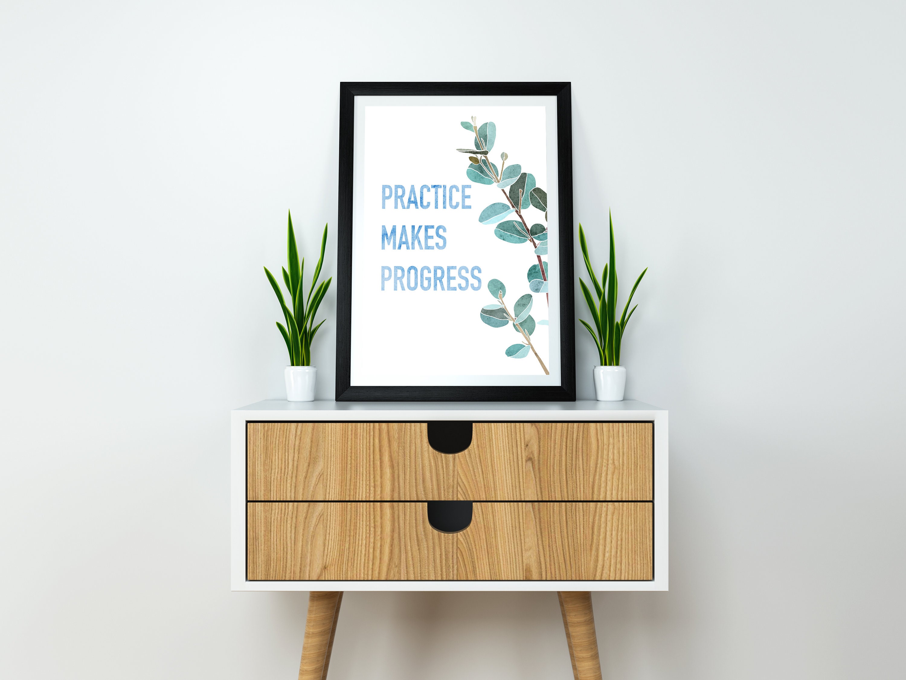 Floral Inspirational Quote Print Watercolor Flowers Motivational Wall ...
