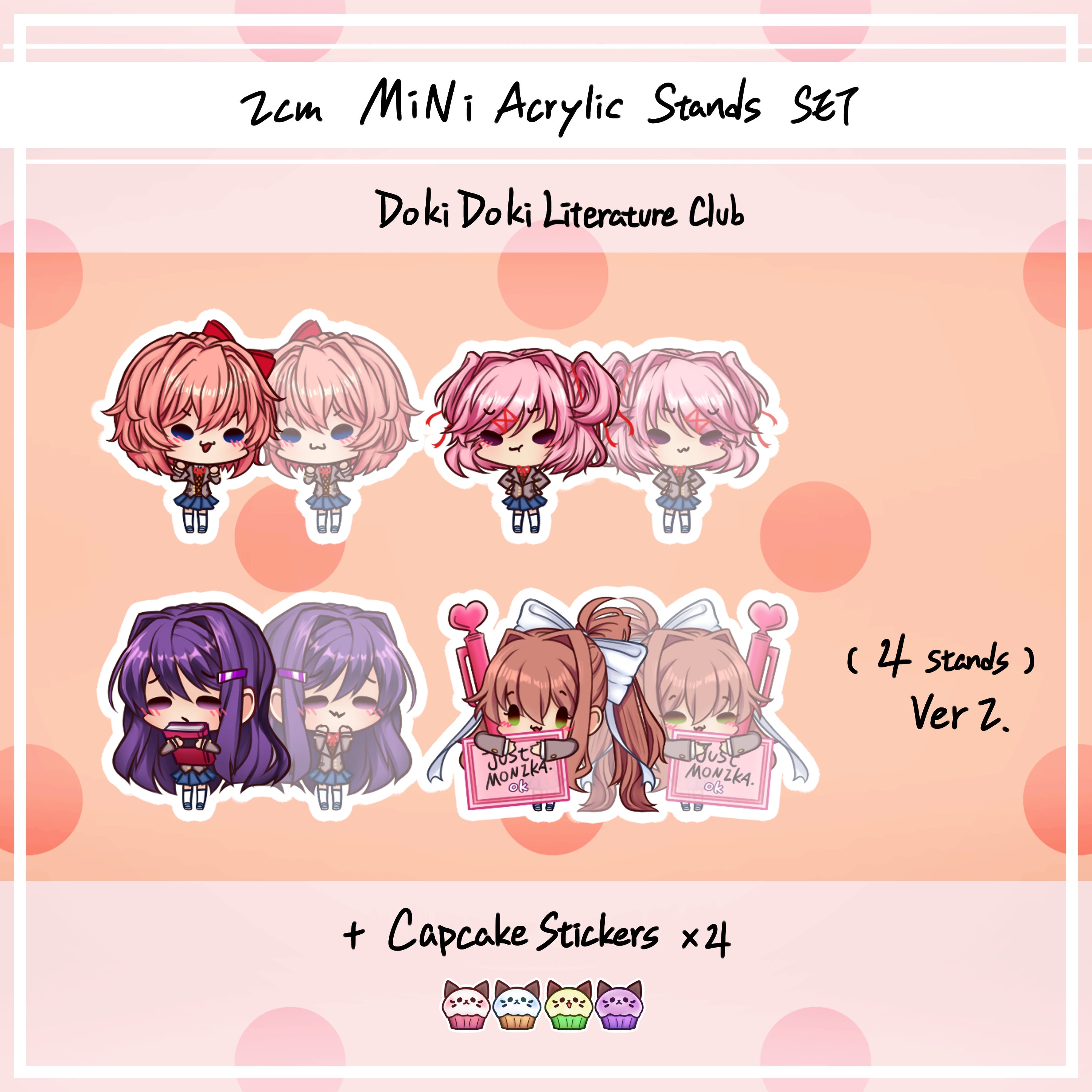 Mini Tiny DDLC Acrylic Stands, Doki Doki Literature Club - Etsy