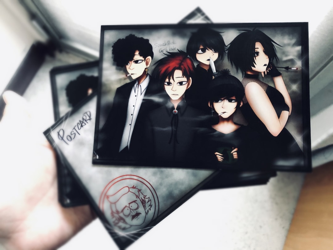 South Park Goth Kids Postcards & Stickers Set, Pete, Firkle, Michael ...