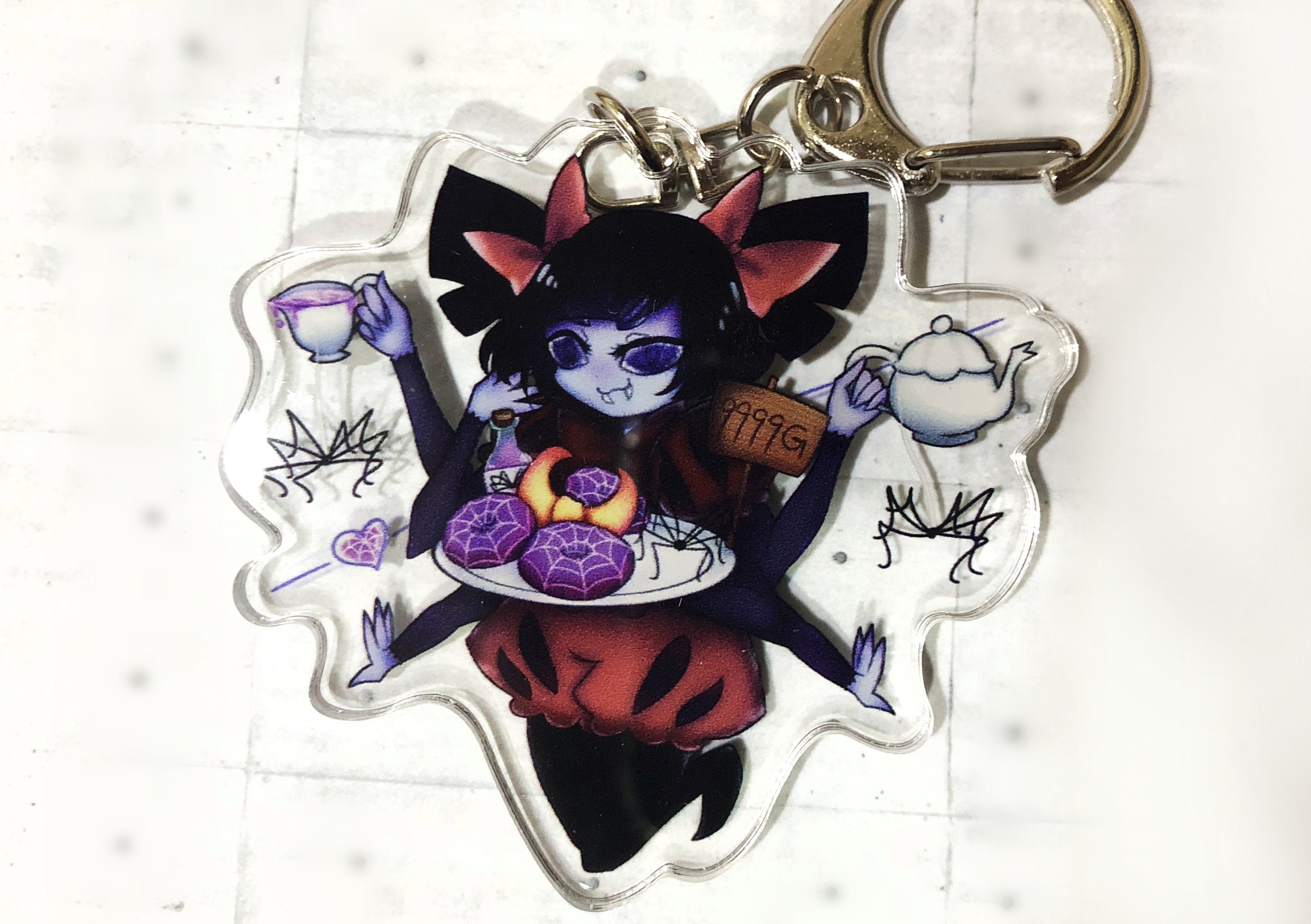 Undertale Frisk and Papyrus Badge, Muffet Spider Acrylic Charms ...