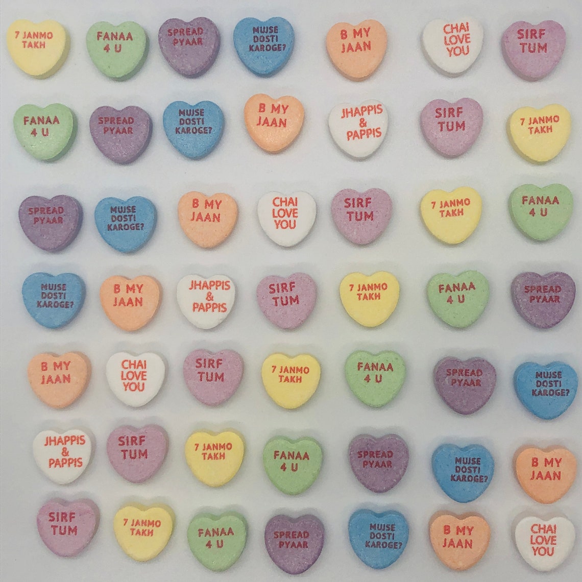 Indian Candy Hearts Desi Valentines South Asian Gifts - Etsy