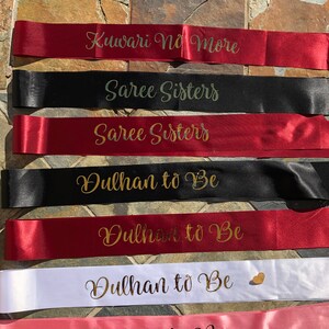 Dulhan to Be Sashes, Indian Wedding, South Asian Bride, Saree Sisters ...