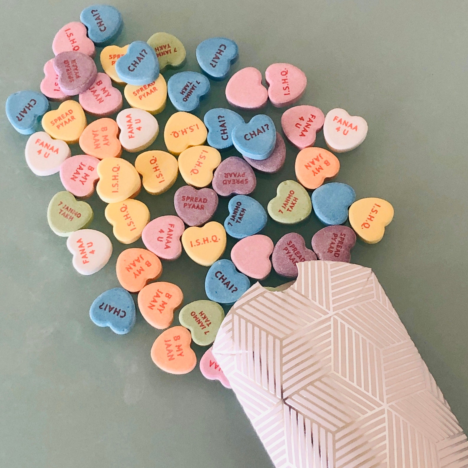 Indian candy Hearts Desi Valentines South Asian Gifts | Etsy
