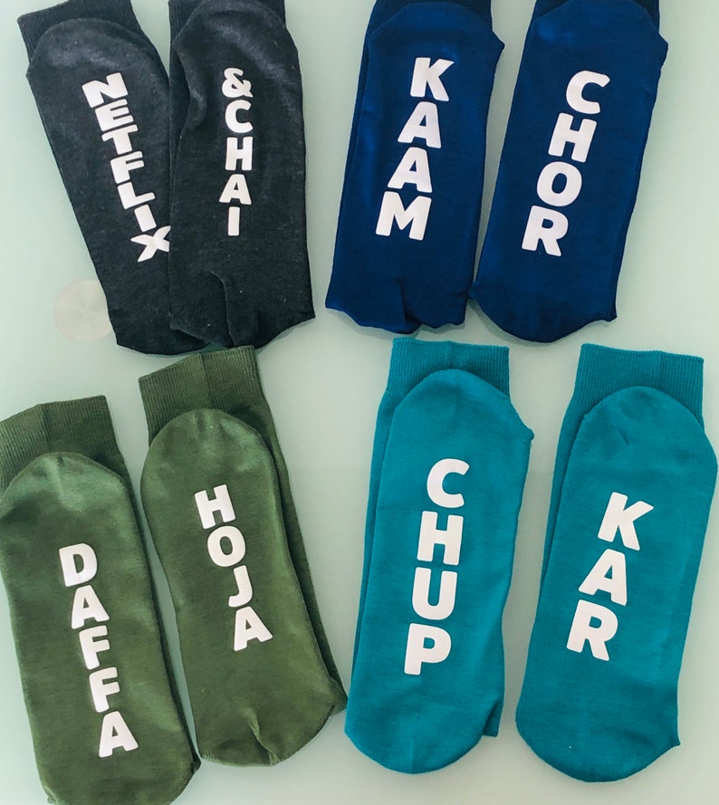 Desi Socks, Fun Indian Socks, Crew Socks, Colorful Socks, Unisex Socks ...