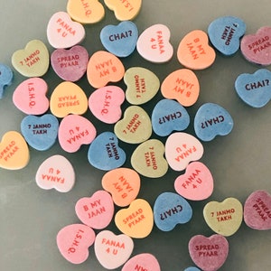 Indian candy Hearts Desi Valentines South Asian Gifts | Etsy
