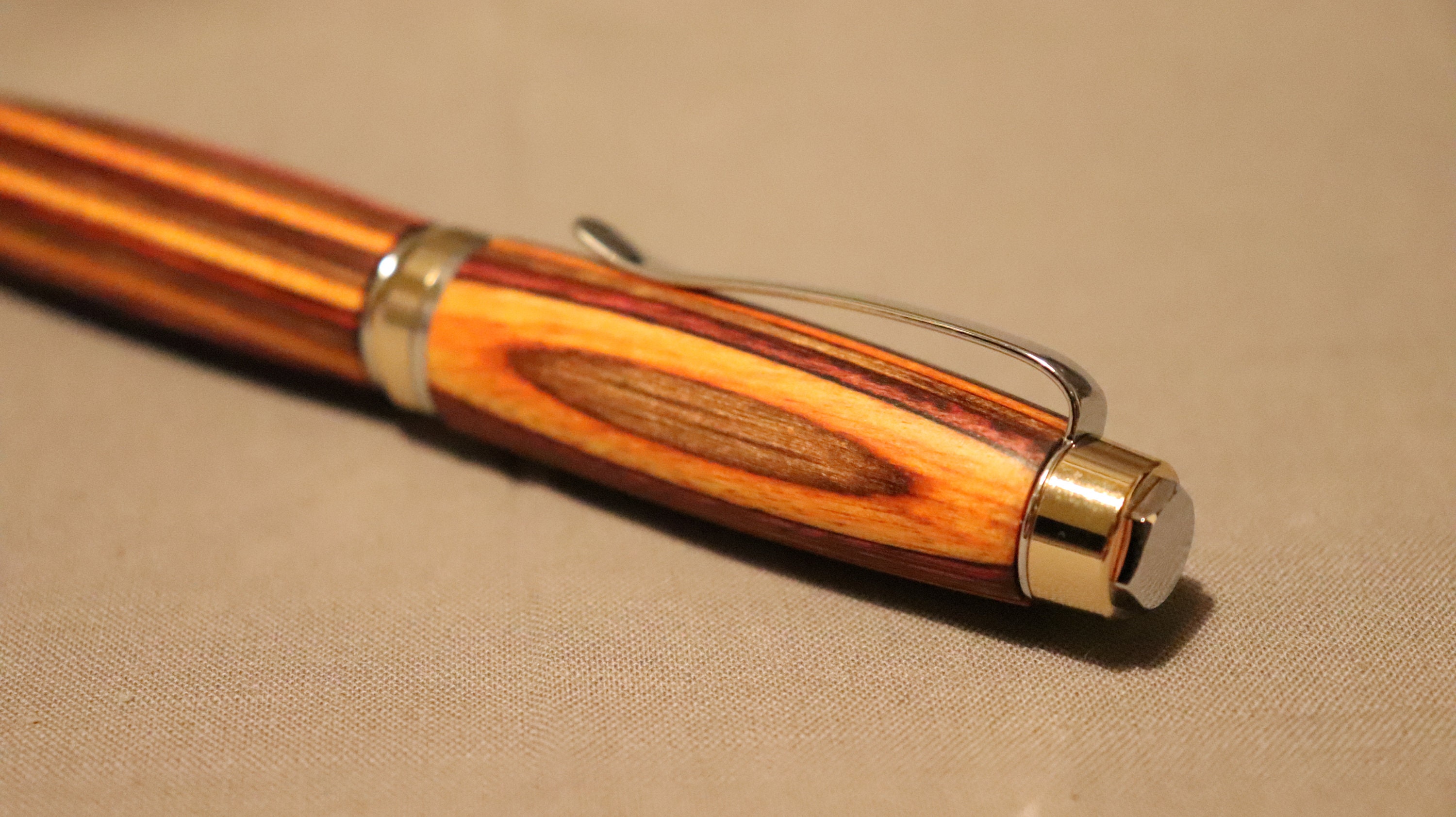 Big Ben Ballpoint Twist Pen Spectraply Wood (red, Orange, Brown) - Etsy