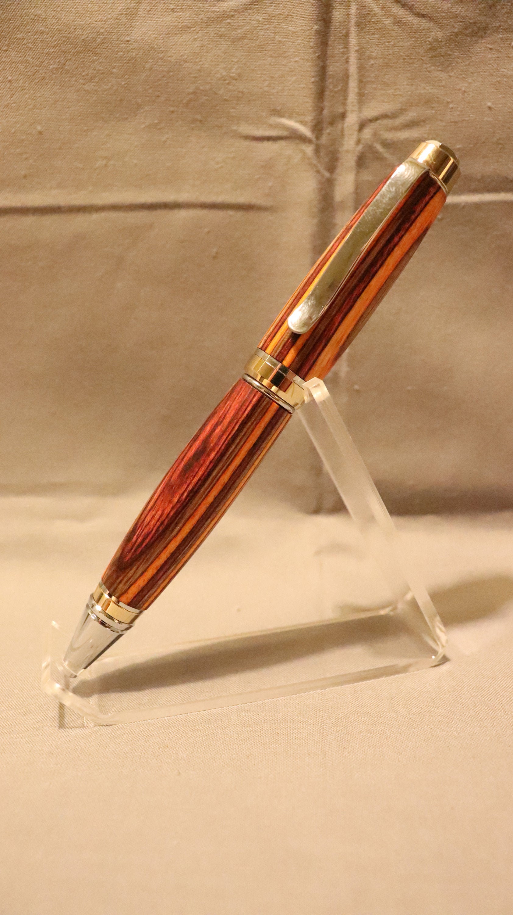Big Ben Ballpoint Twist Pen Spectraply Wood (red, Orange, Brown) - Etsy