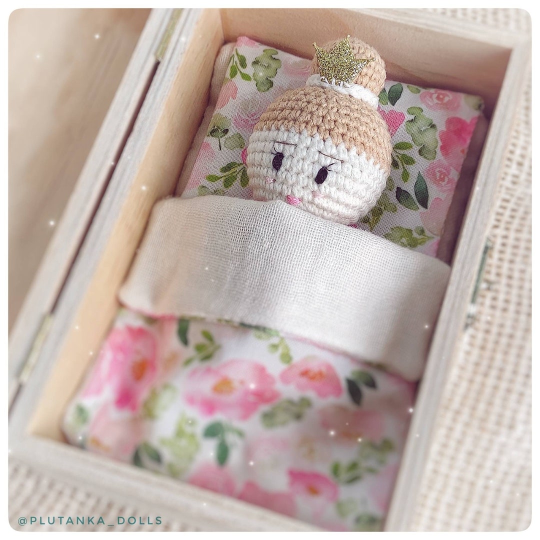 Mini Doll 4.33in in the Box With Removable Bedding. Personalization ...